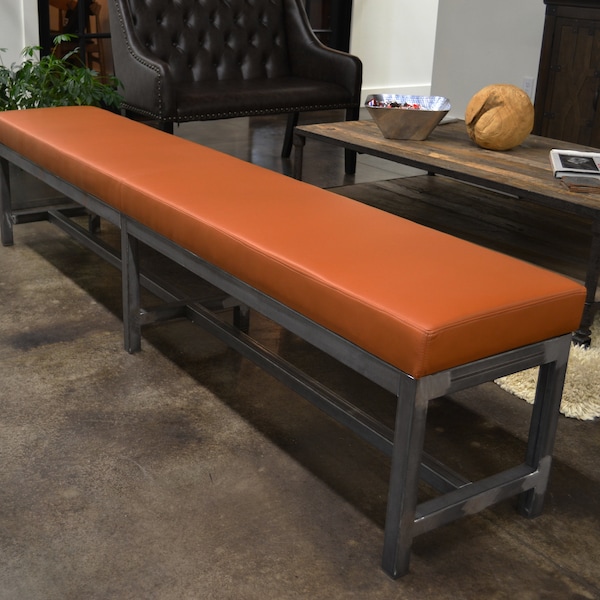 Leather Bench - Etsy