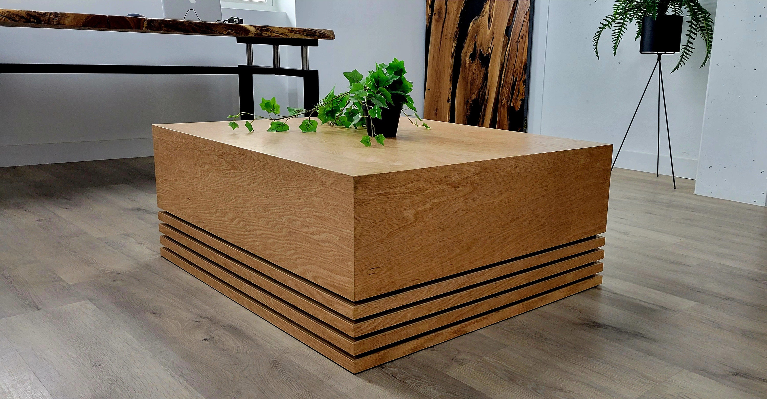 Modern Coffee Table Cube Table Minimalistic Table Wood - Etsy