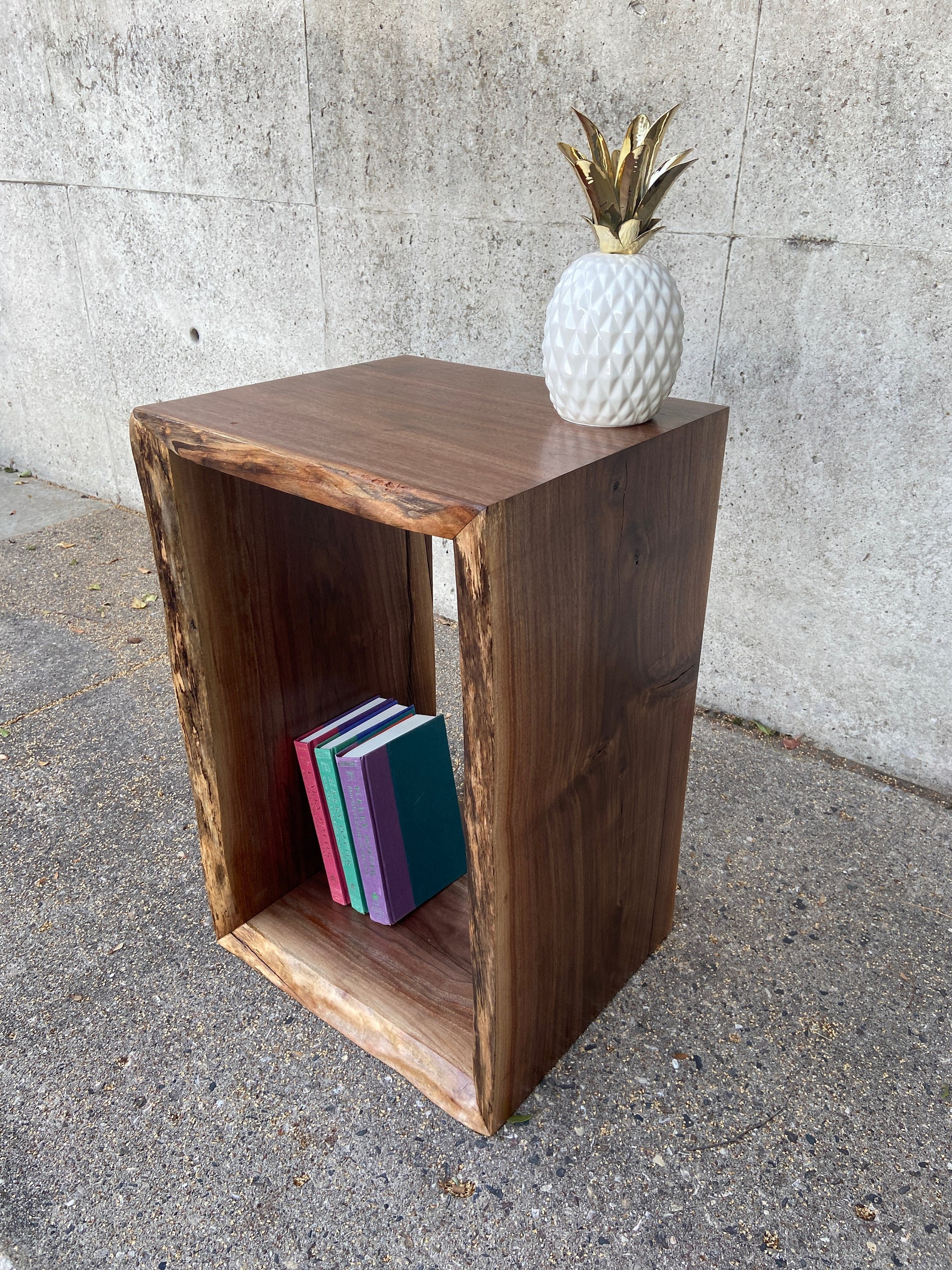 Unique Wood Cube Accent Table - Etsy