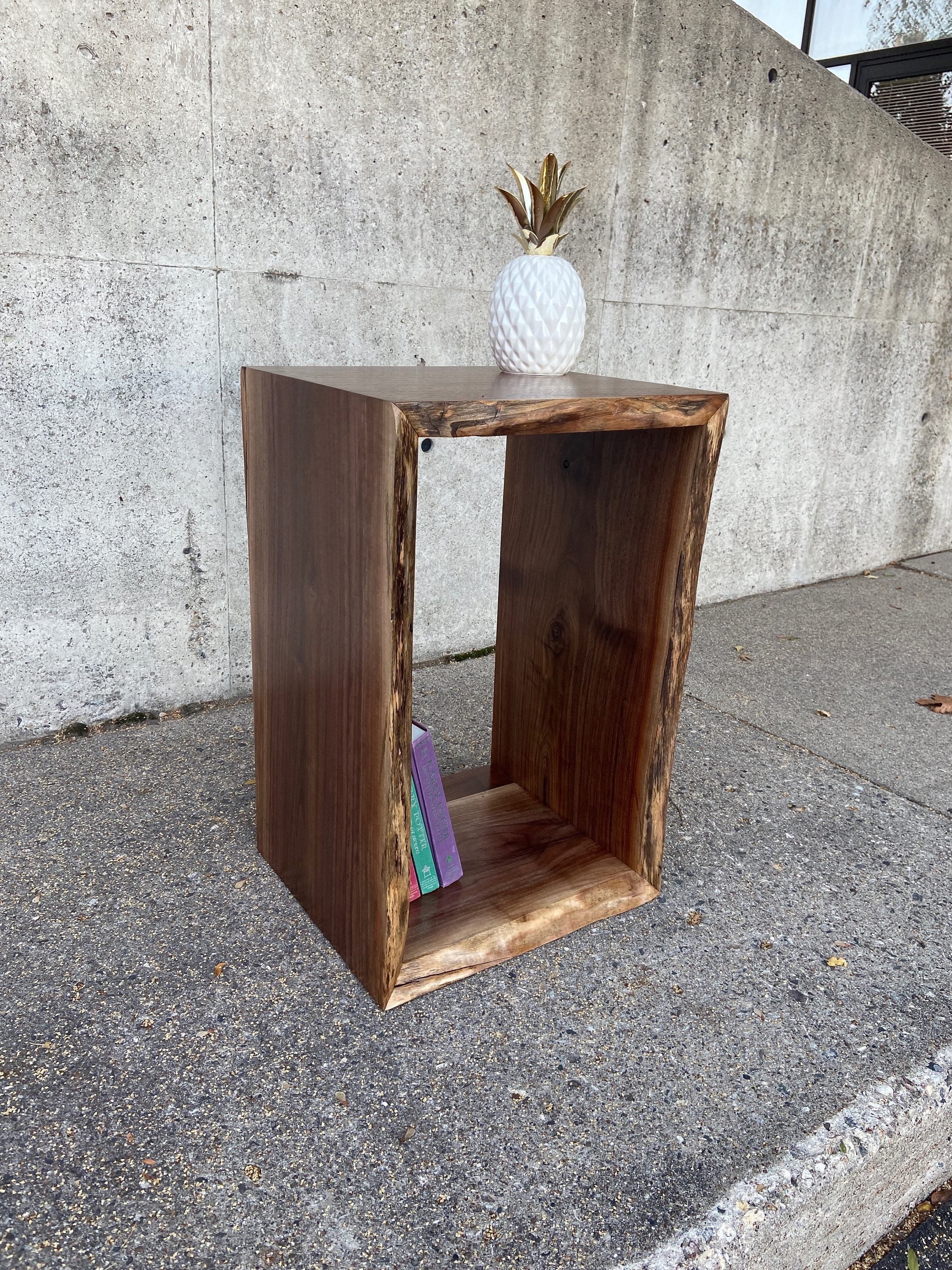 Unique Wood Cube Accent Table - Etsy