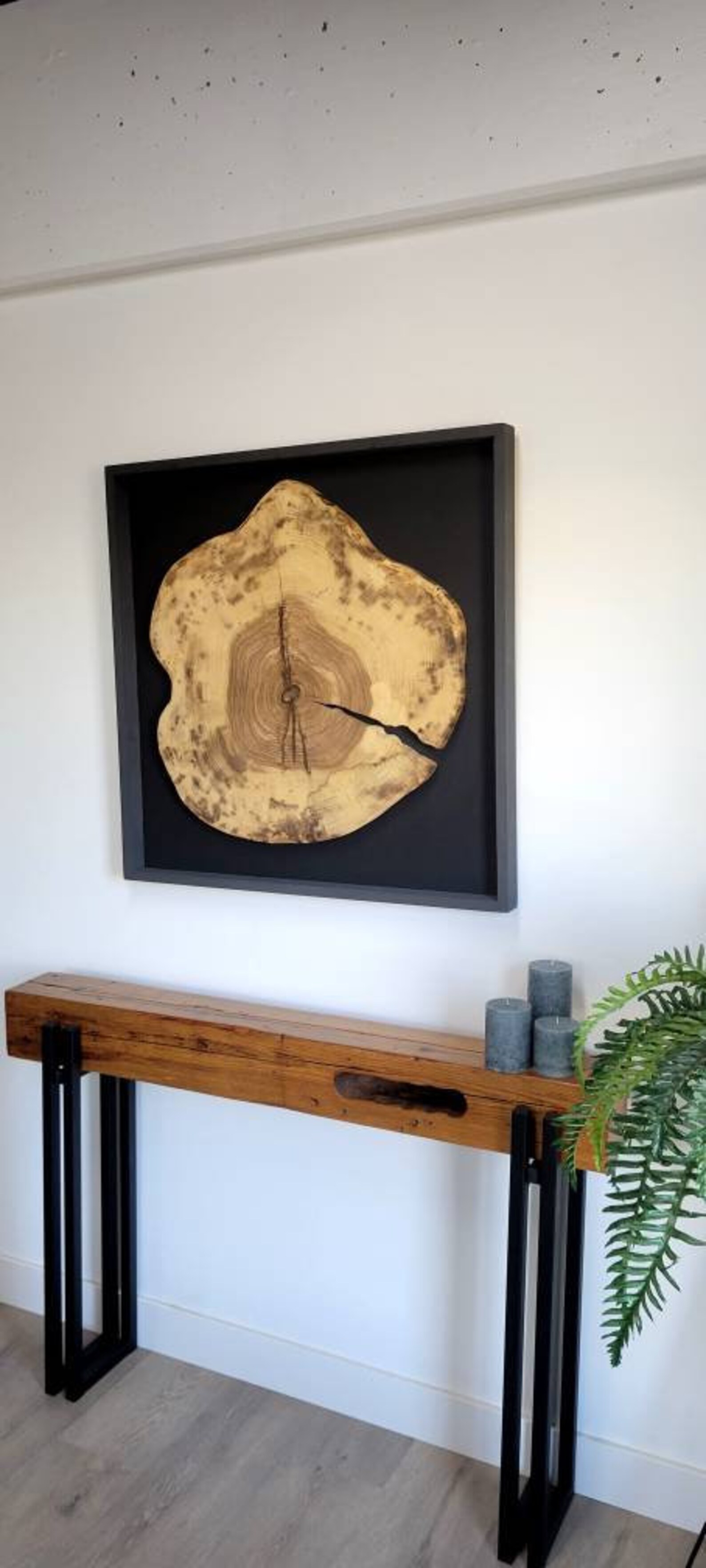 Spalted Hackberry Tree Slice Wall Art, Contemporary Wood Decor (32x32 ...