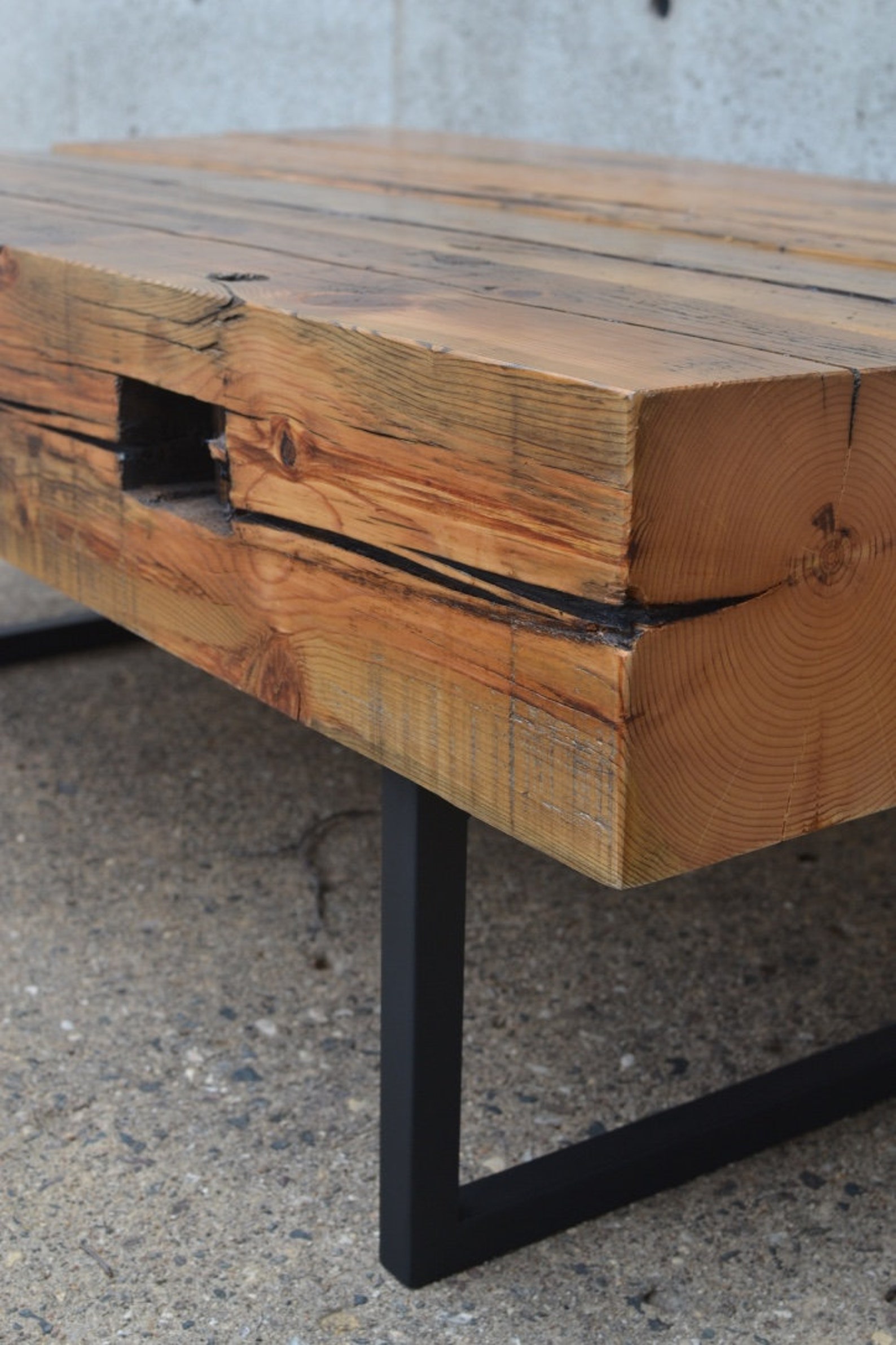 Coffee Table, Coffee Table, Farm Style Table, Barn Beam Table, Rustic ...