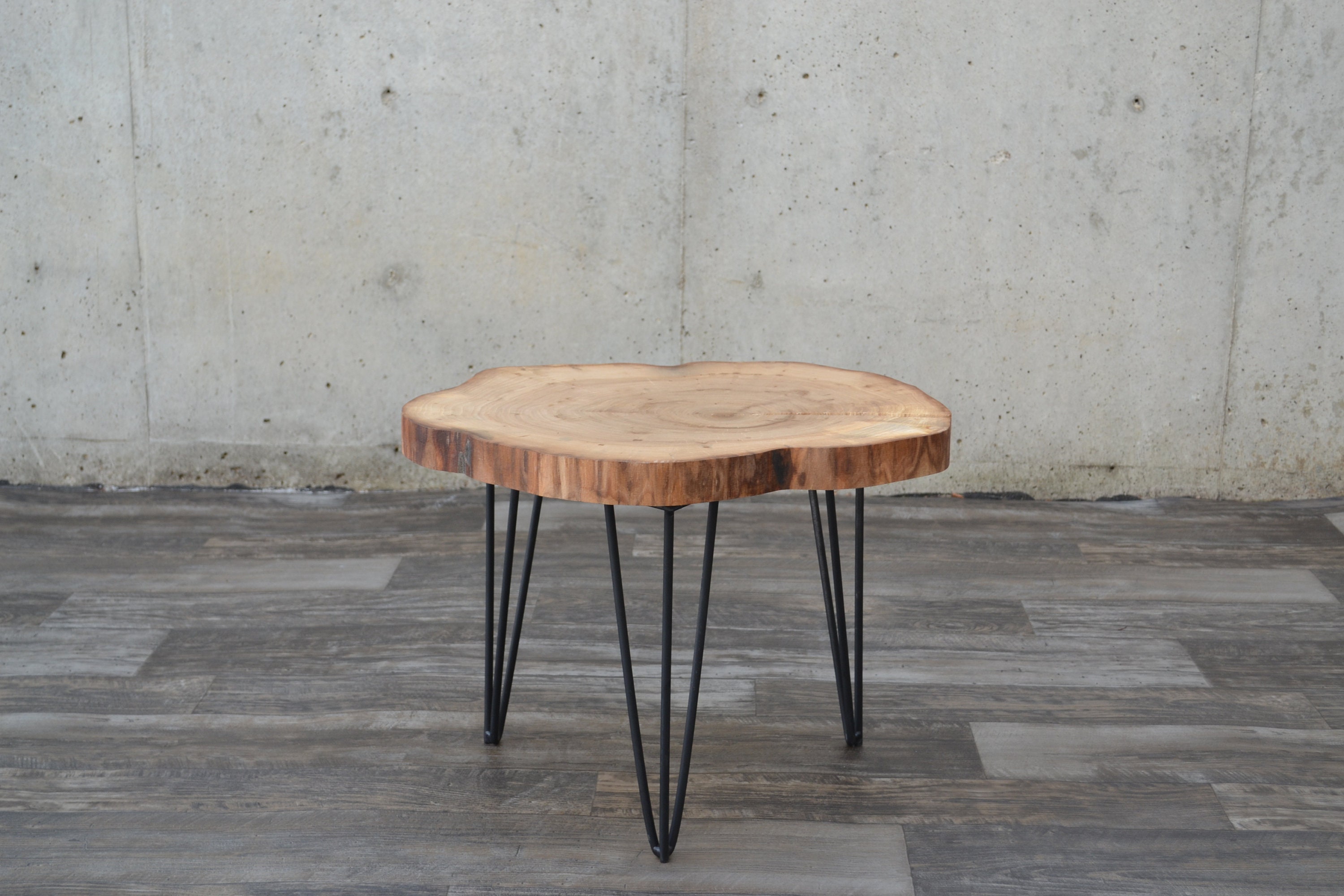 Wood Tree Slice Table With Hairpin Legs - Etsy UK