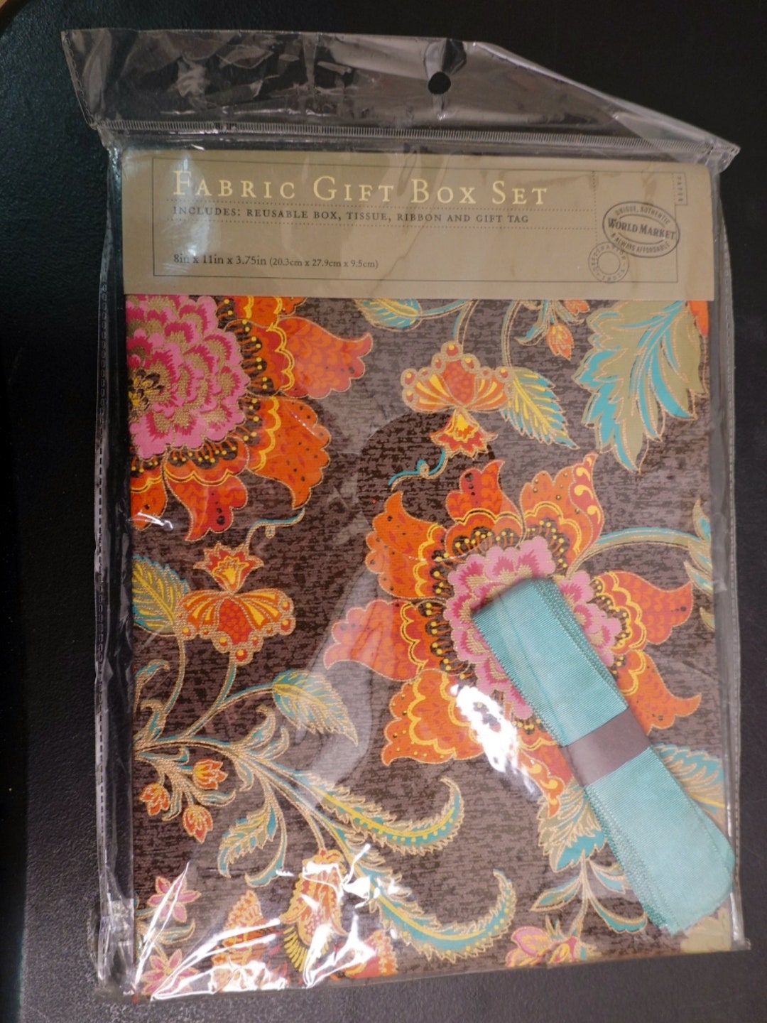 Vintage World Market Fabric Gift Box Set New in Original Packaging ...