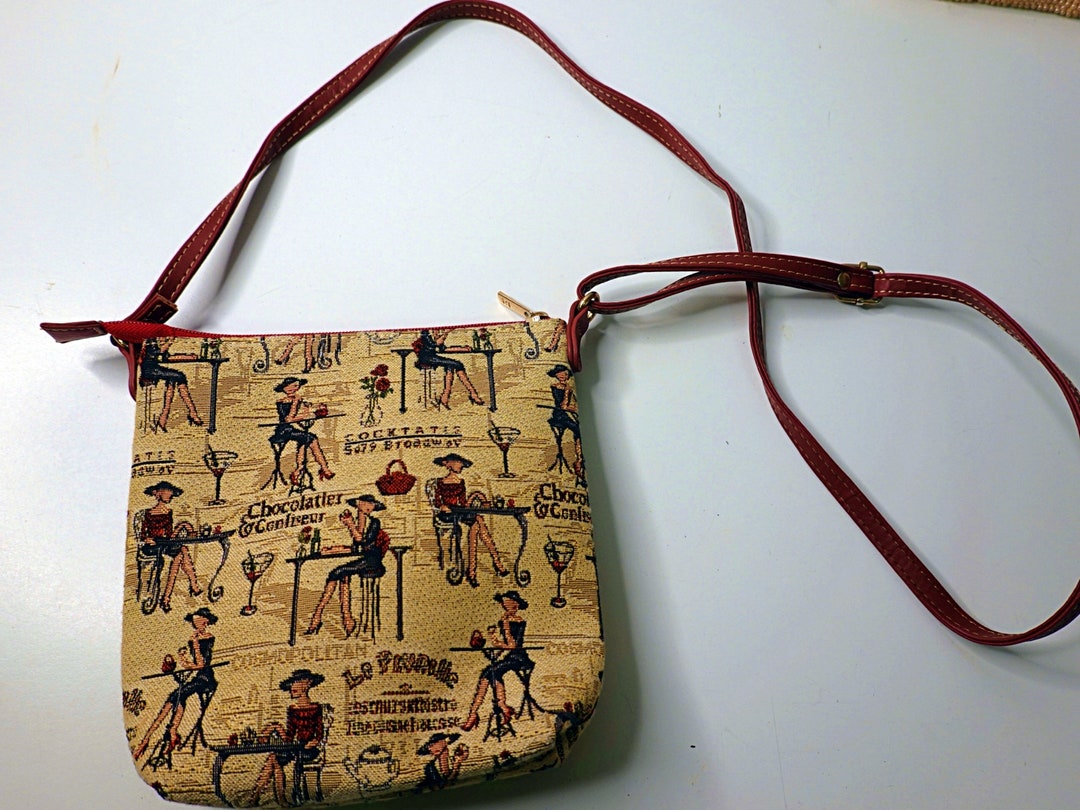Vintage Signora Tapestry Crossbody Shoulder Purse Paris Cosmopolitan ...