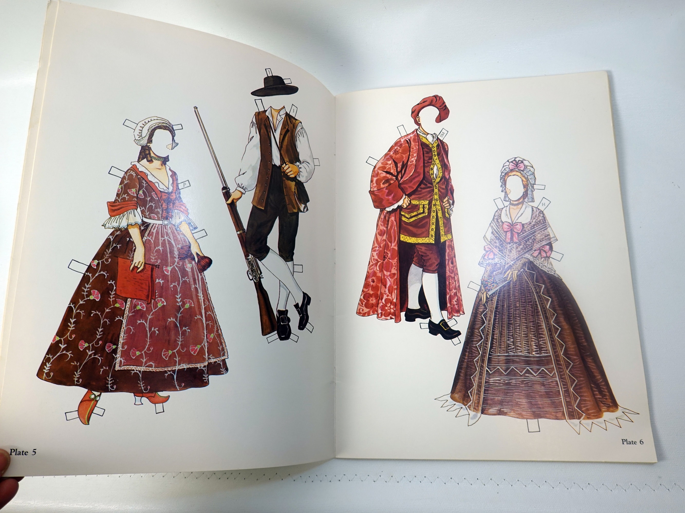 Rare Vintage American Family of the Colonial Era, Paper Dolls in Full ...