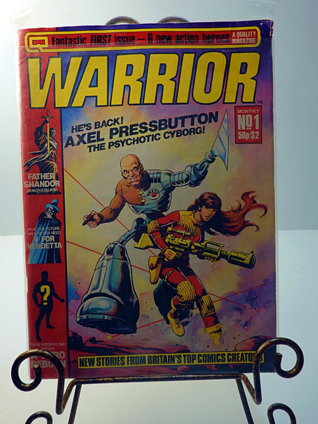 Warrier Comic Book Magazine #1 March 1982 V for Vendetta 1st Miracleman ...