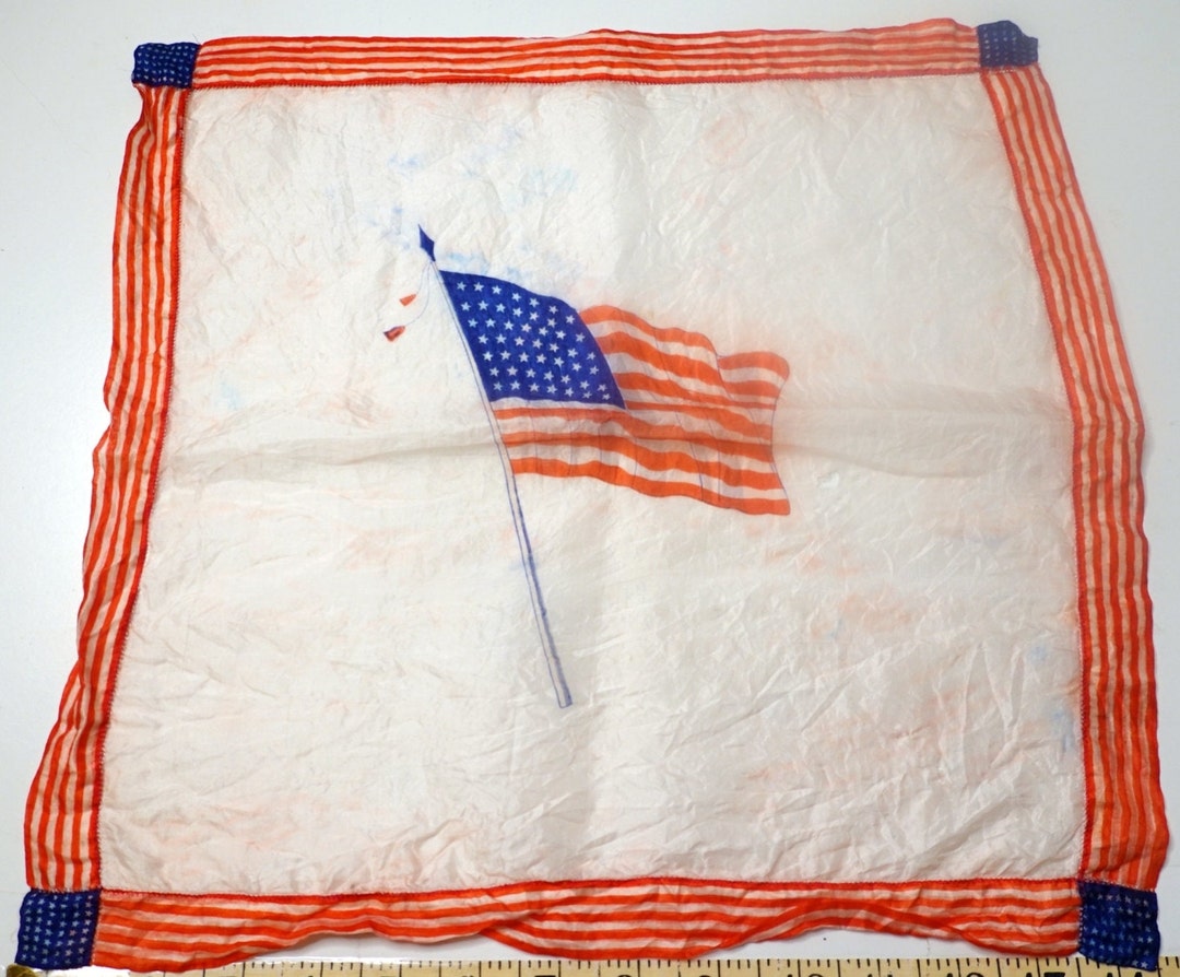 Vintage Silk Souvenir Handkerchief From WW2 American Memorial Silk ...