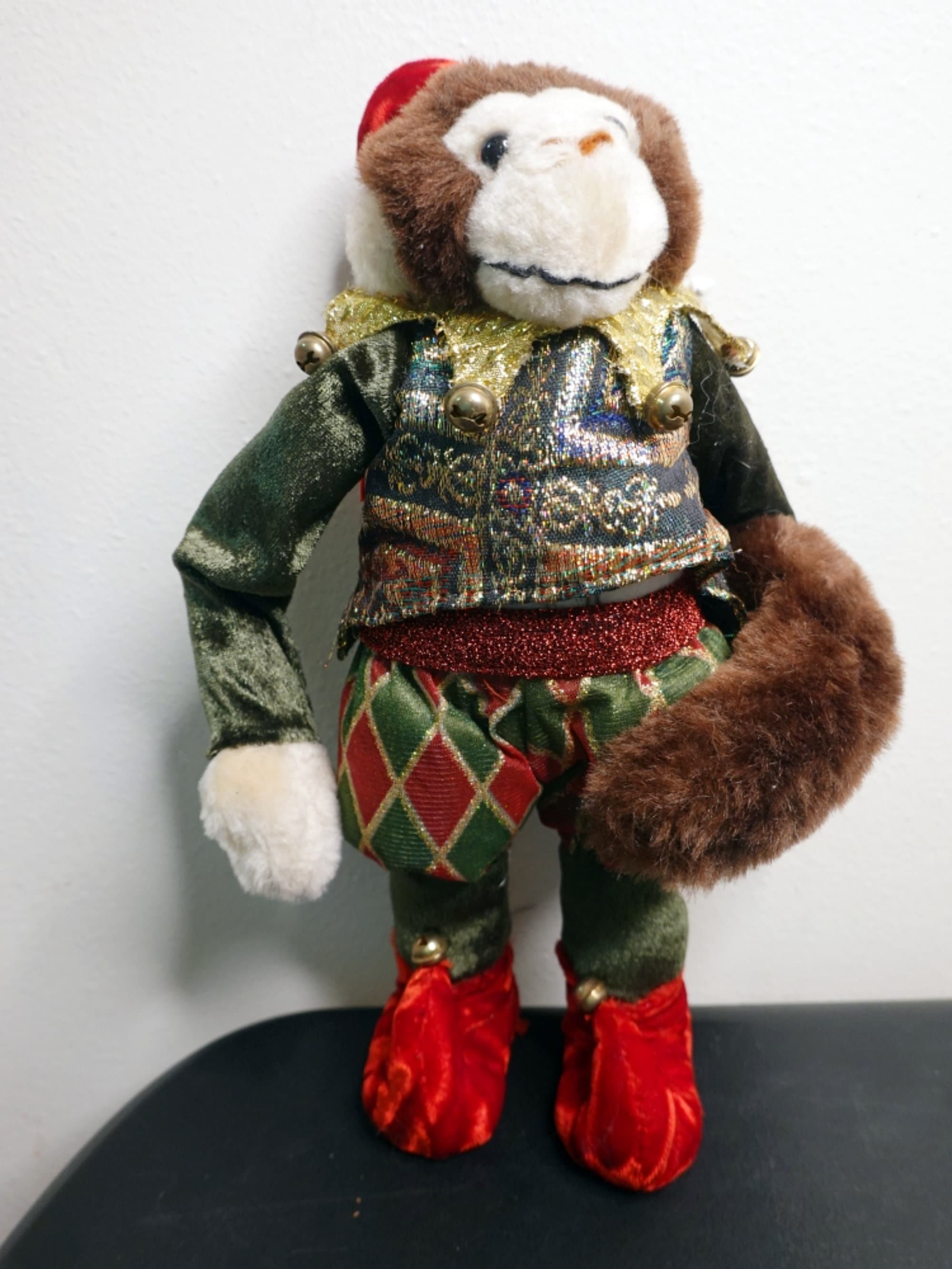 RARE Vintage Jester Clown Plush Monkey With a Long Wraparound Tail ...