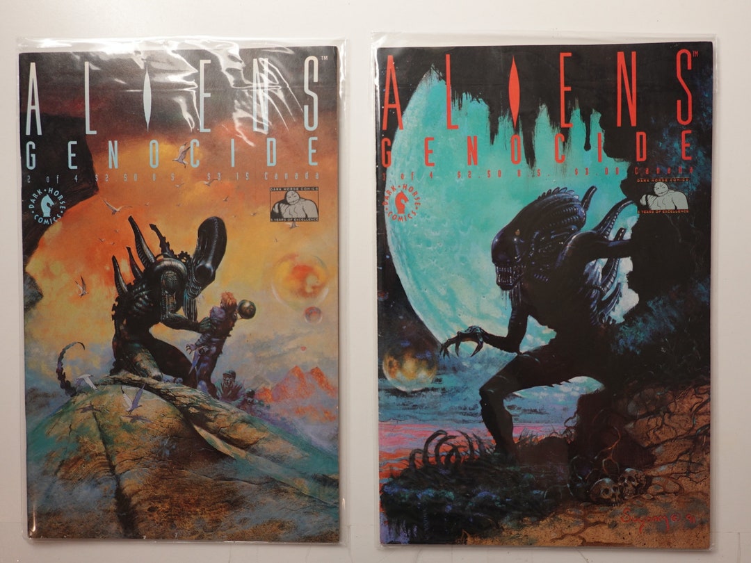 2 Aliens Genocide Comic Books 1991 2 of 4 & 1991 3 of 4, From Dark ...