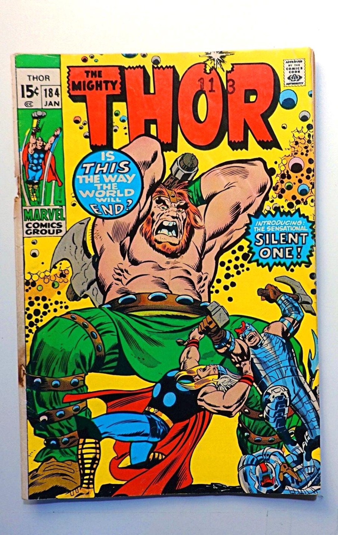 Jan '70 #184 the Mighty Thor #184 Comic Book: Bronze Age Marvel, 1970 ...