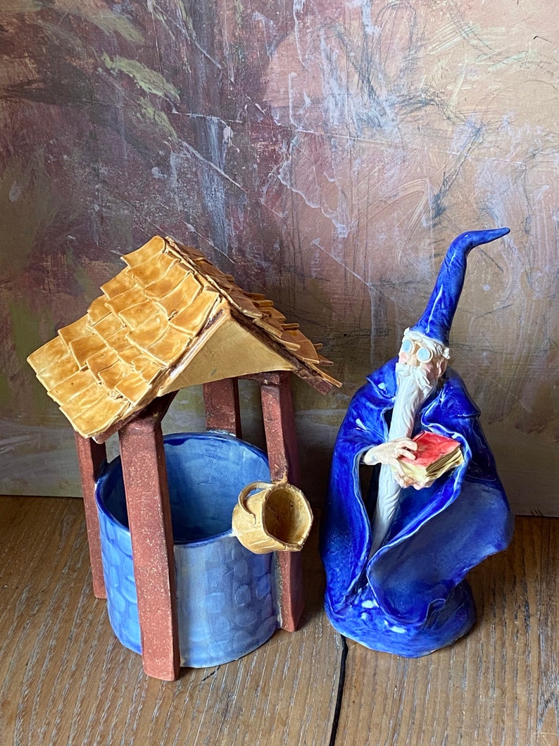 Ceramic Sculpture of Merlin the Wizard | Etsy