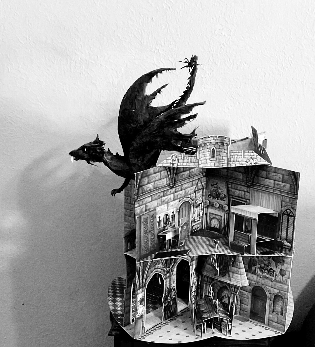 Black Dragon Figure, Dragon Sculpture, Original Art Dragon *note ...