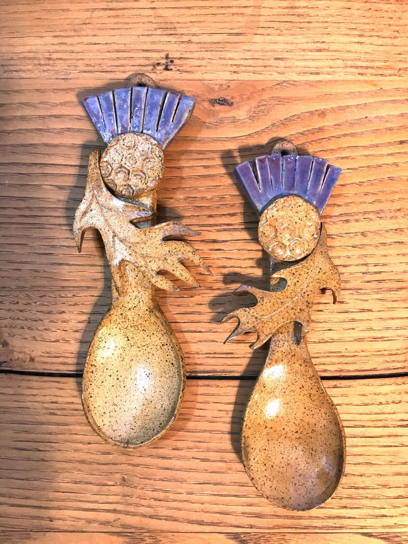 Thistle Spoon Scottish Thistle Spoon Carved Scottish spoon | Etsy