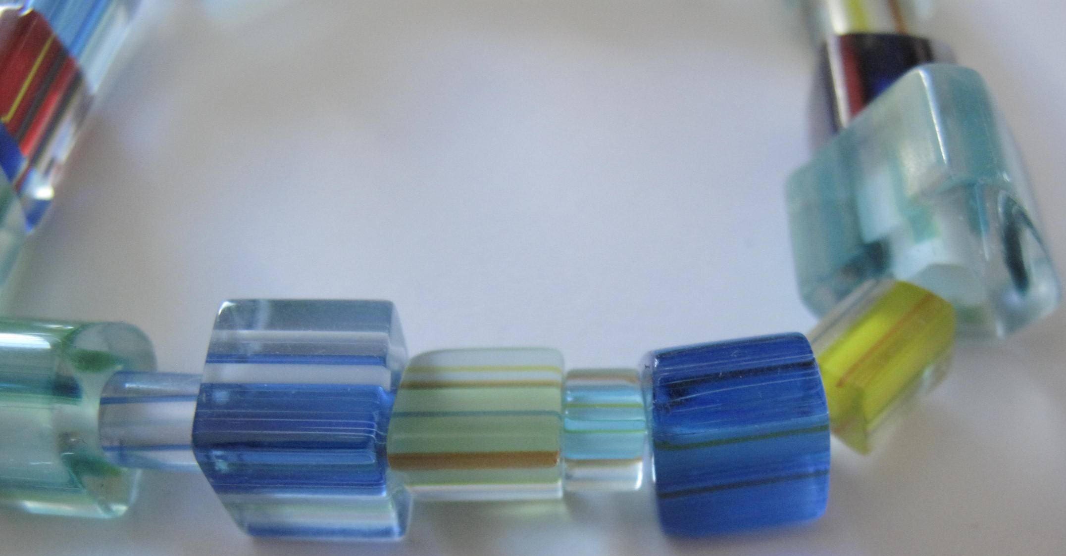 Multi-color Plastic Tubular Bead Stretch Bracelet With Eiffel Tower ...