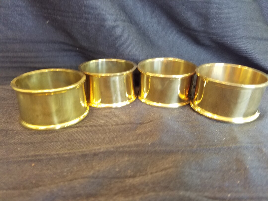 Vintage Leonard Brass-napkin Rings SET OF 4 in Original Box - Etsy