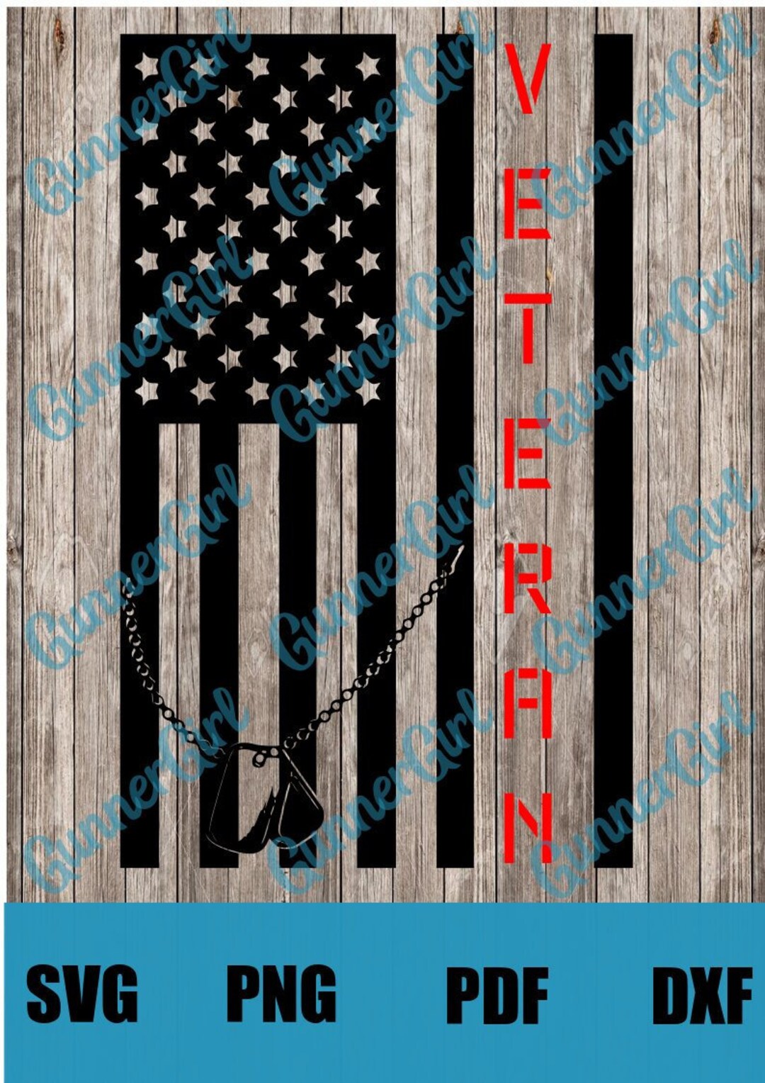 Veteran Flag SVG - Etsy