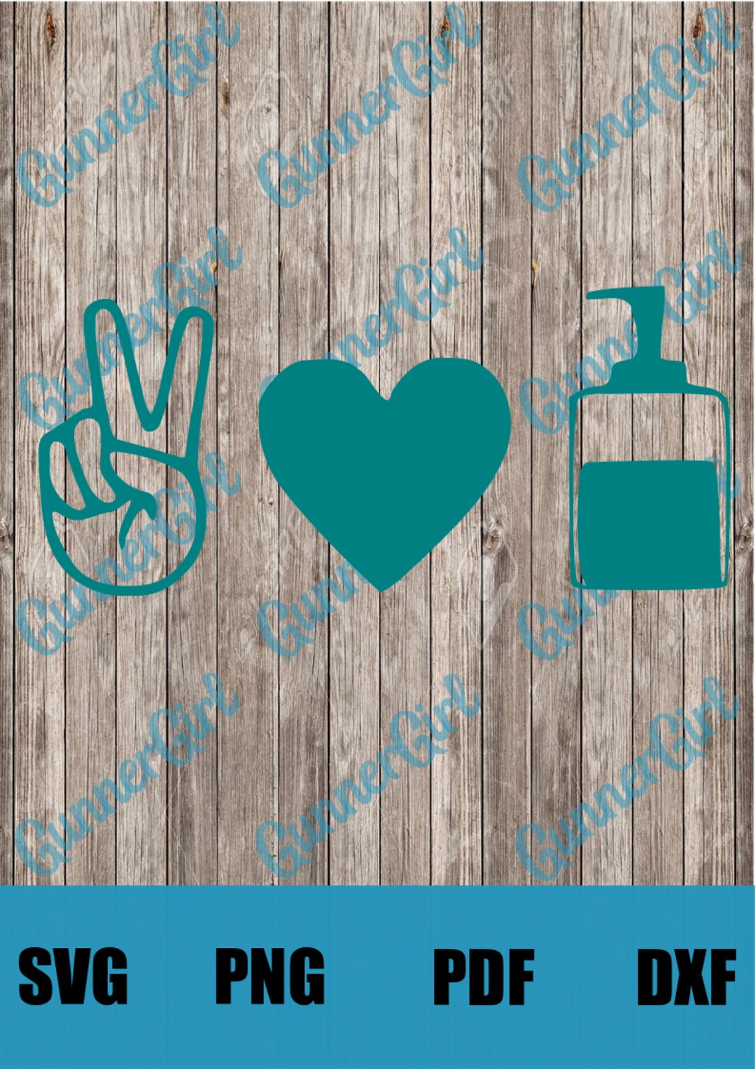 Peace Love Sanitize SVG - Etsy