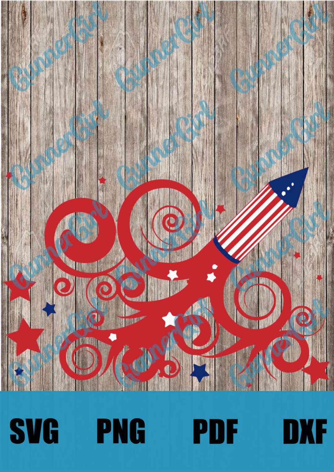 4th of July Rocket Fireworks SVG - Etsy