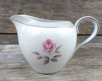 Pink and Gray Rose China - Etsy