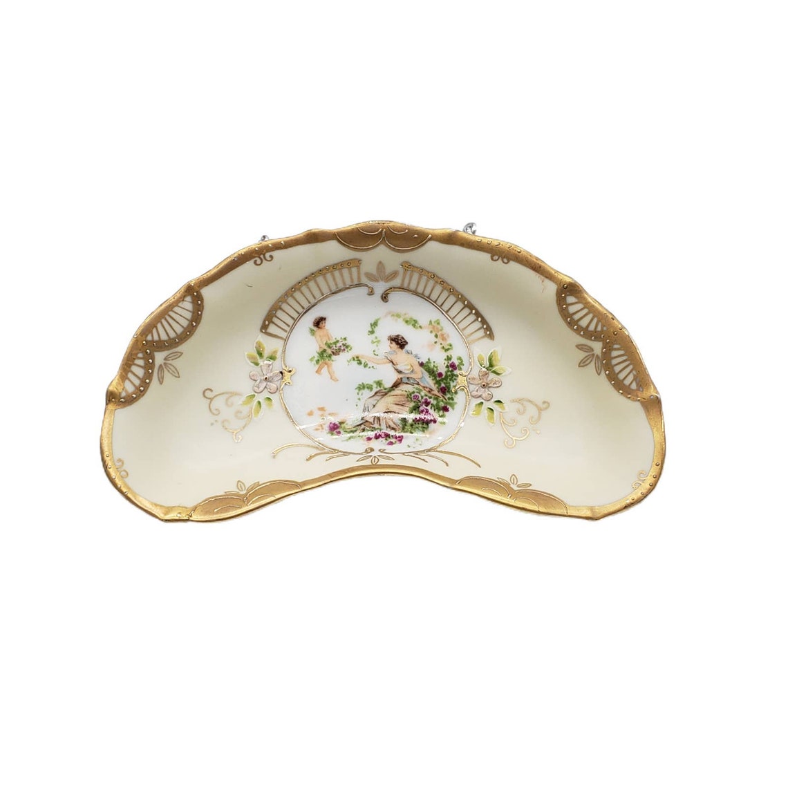 Vintage Trinket Dish Bone Dish Hand Painted Ardalt Japan - Etsy