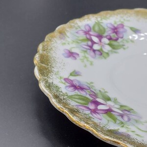 Vintage Royal Sealy, China Saucer, Violet Pattern, Gold Trim - Etsy