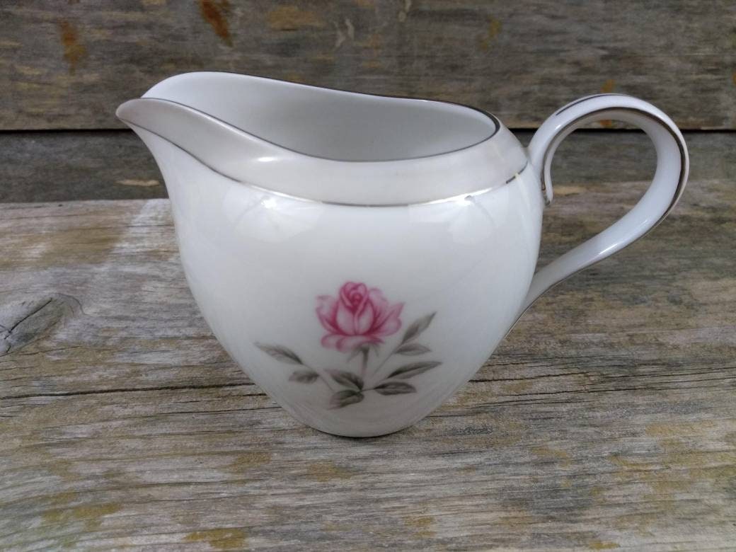 Pink Rose Vintage Creamer Cottage Decor - Etsy