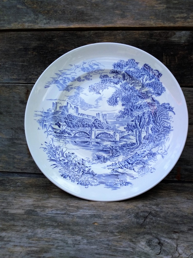 Wedgwood Dinner Plates Set of 4 Blue and White - Etsy