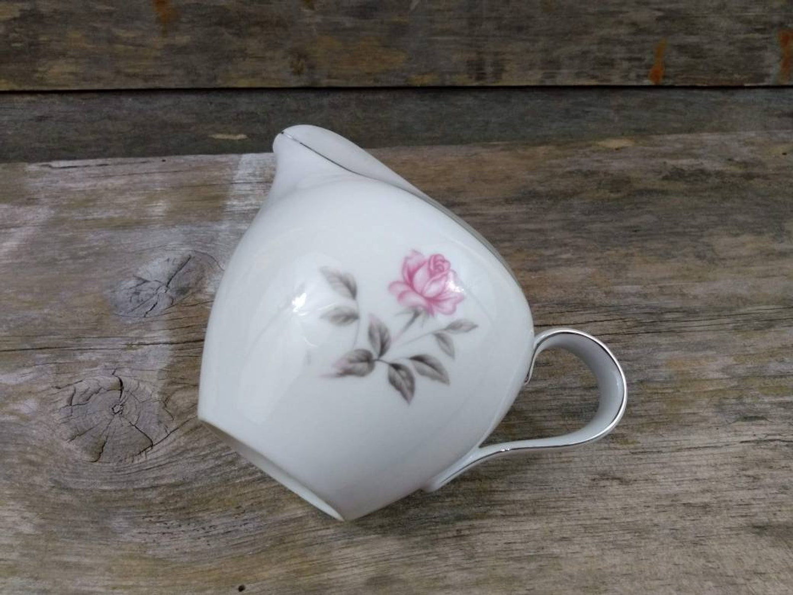 Pink Rose Vintage Creamer Cottage Decor - Etsy