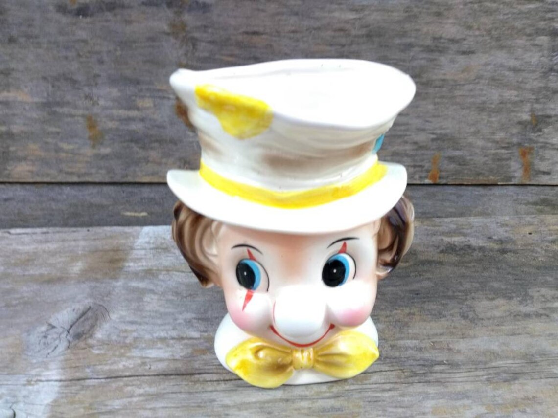 Ceramic Clown Head Vase Succulent Planter Nursery Decor - Etsy