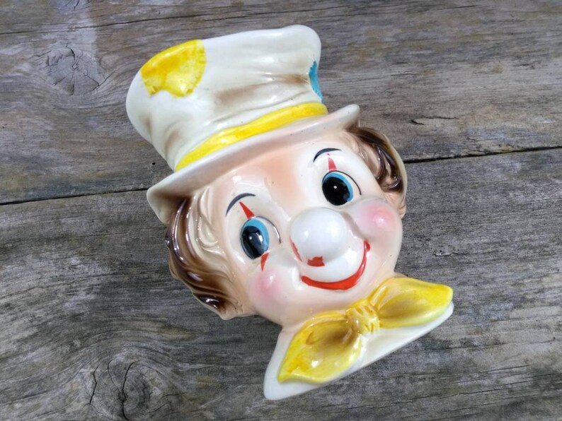 Ceramic Clown Head Vase Succulent Planter Nursery Decor - Etsy