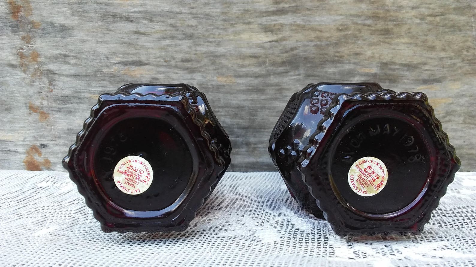 Garnet Red Salt and Pepper Shakers Cape Cod Avon by Wheaton - Etsy