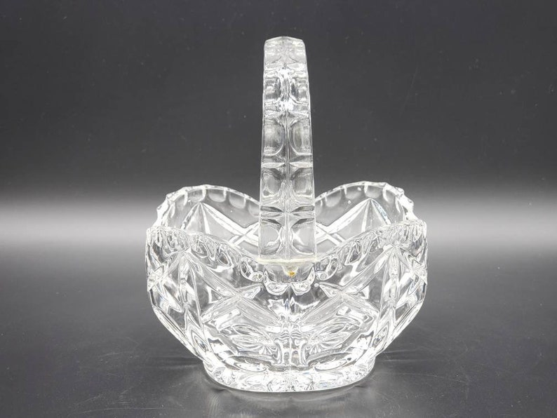 Glass Basket Candy Dish Lead Crystal Entry Table Decor | Etsy