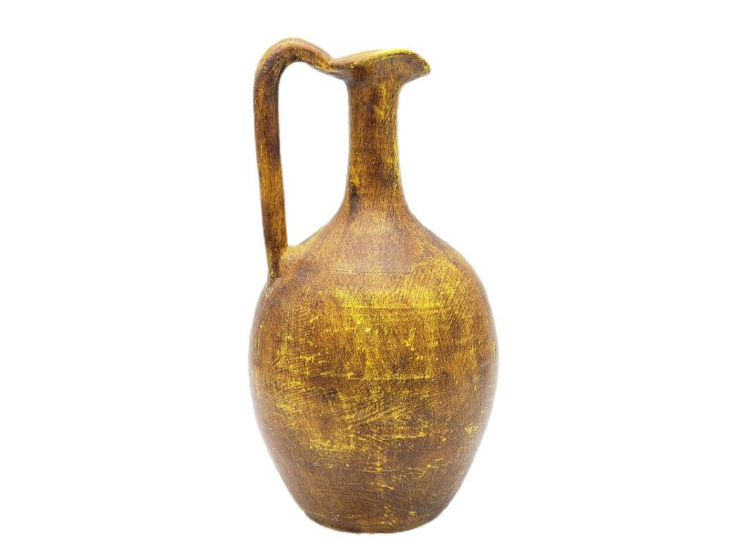 Primitive Decor, Ceramic Water Jug/ Water Pitcher, Rustic Home Decor ...