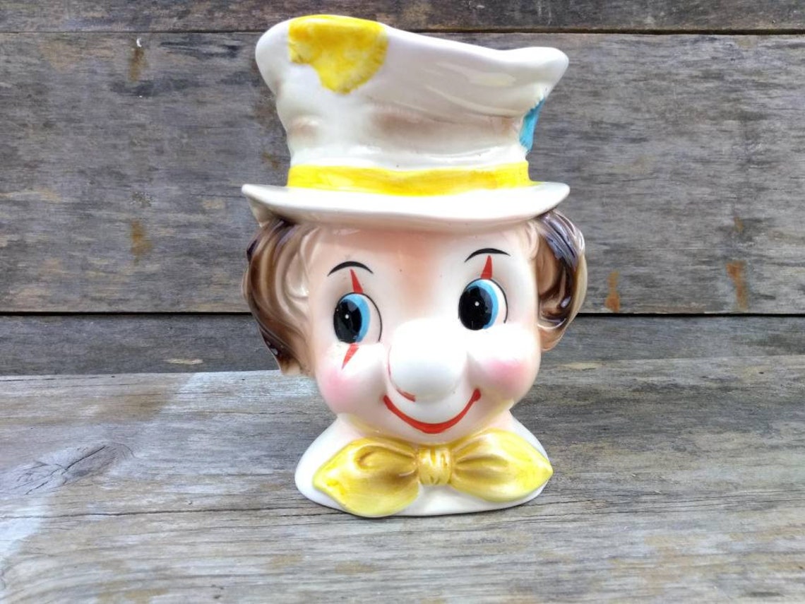 Ceramic Clown Head Vase Succulent Planter Nursery Decor - Etsy