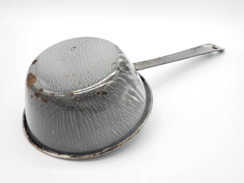 Vintage Dipper Gray Enamelware Long Handle Enamelware Ladel - Etsy