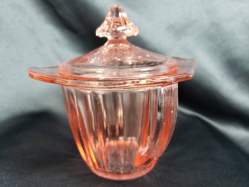 Pink Depression Glass Sugar Bowl Adam Pattern Jeanette Glass | Etsy