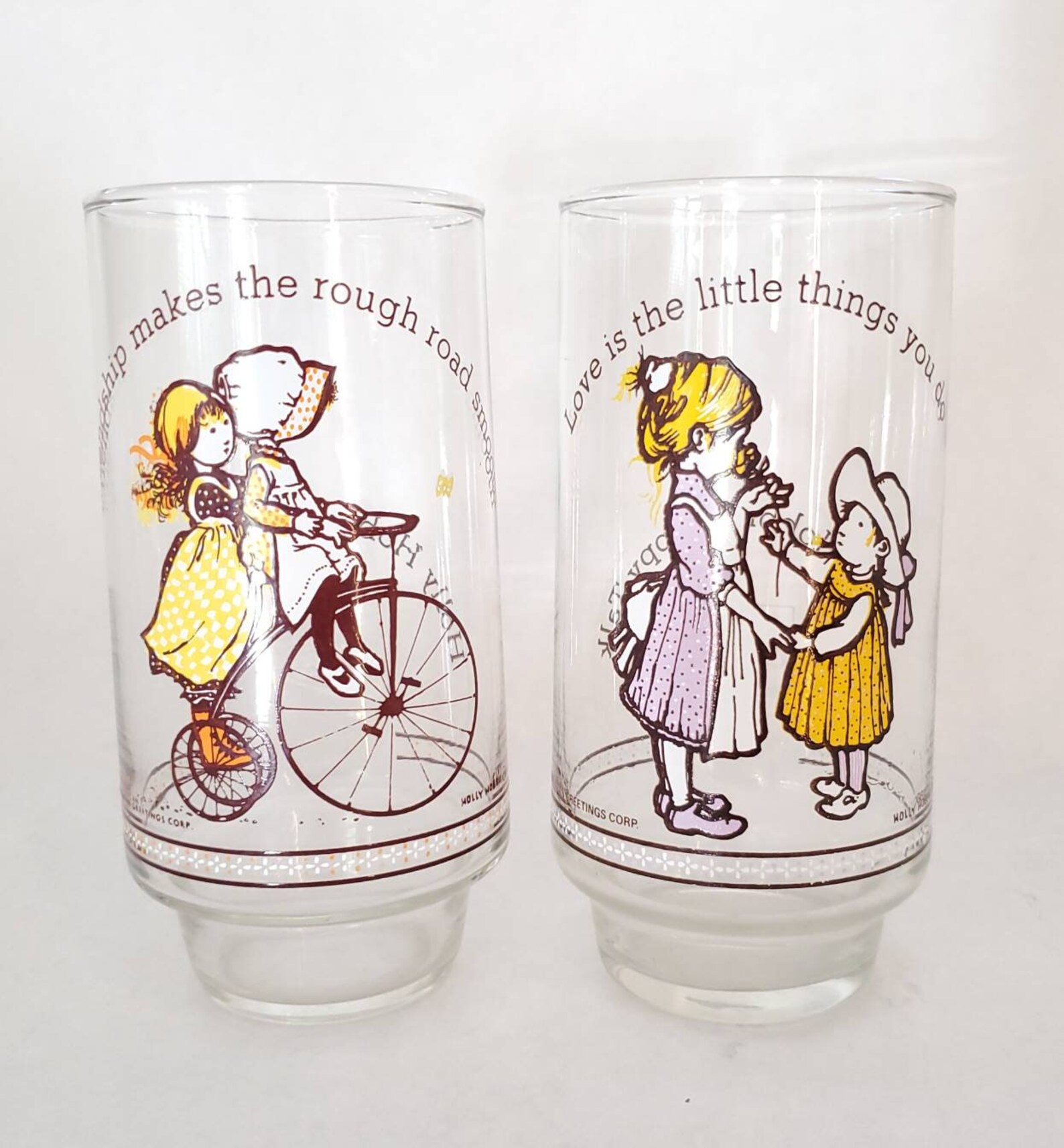 Vintage 1970s Holly Hobbie Coca Cola Coke Drinking Glasses Set Etsy