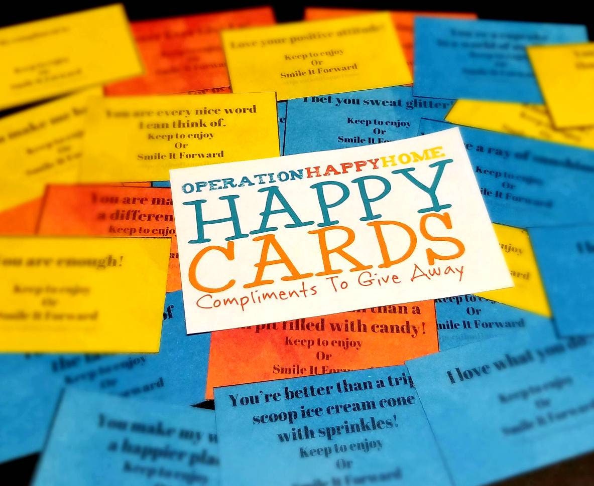 Compliment Cards, Kindness Confetti, DIY Printable Cards, Positivity ...
