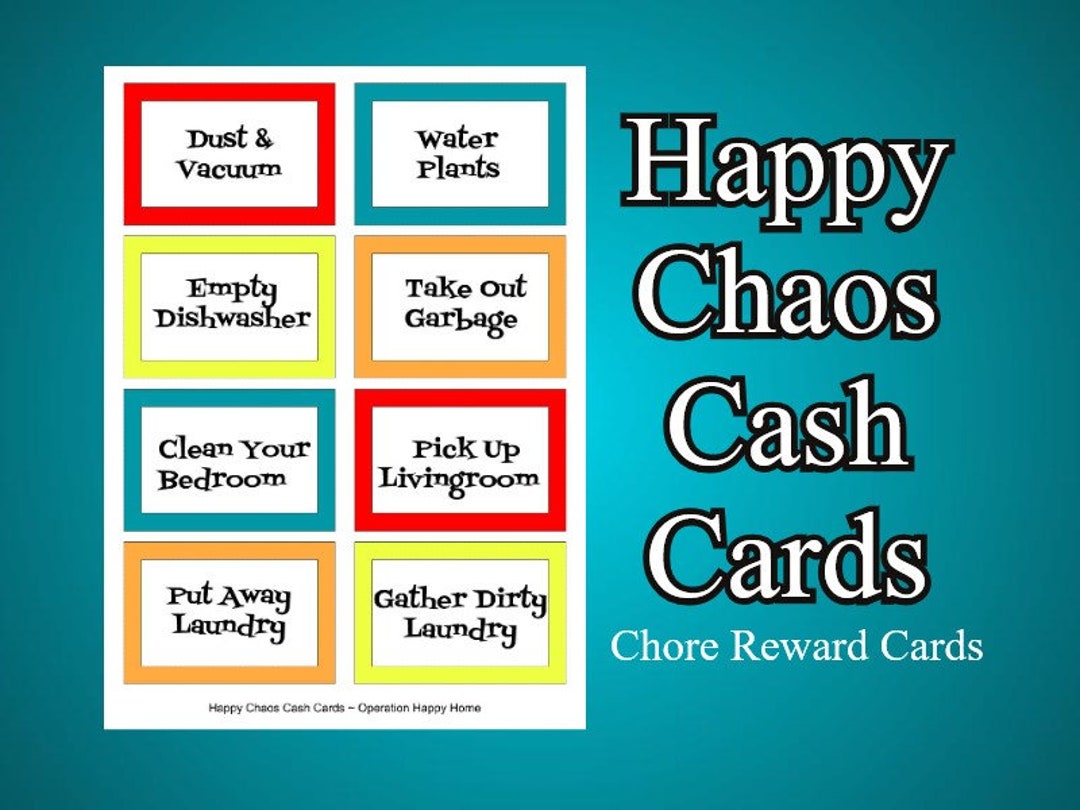 Happy Chaos Chore Cards - Chores Checklist - Kids Chores Rewards - Etsy