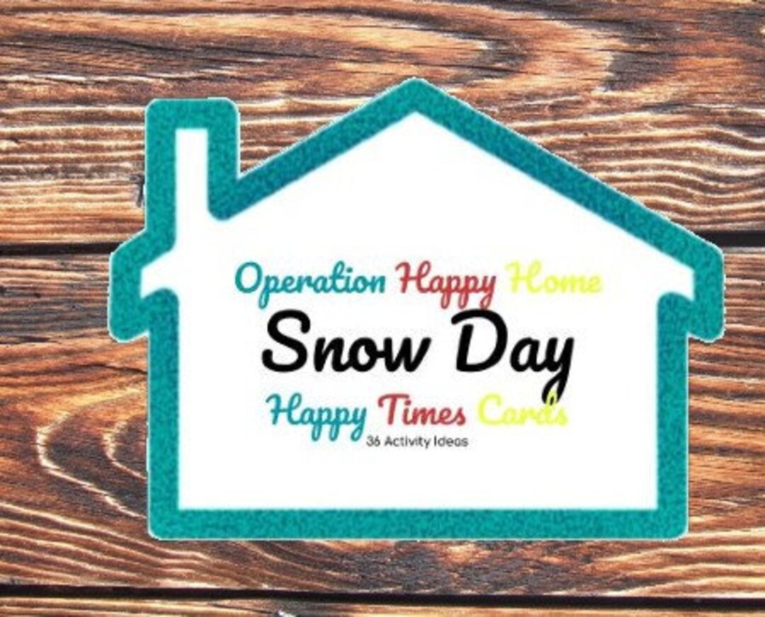 Snow Day Happy Times Cards, Family Activities Cards, Kids Activities ...