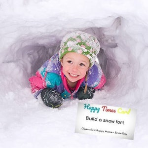 Snow Day Happy Times Cards, Family Activities Cards, Kids Activities ...