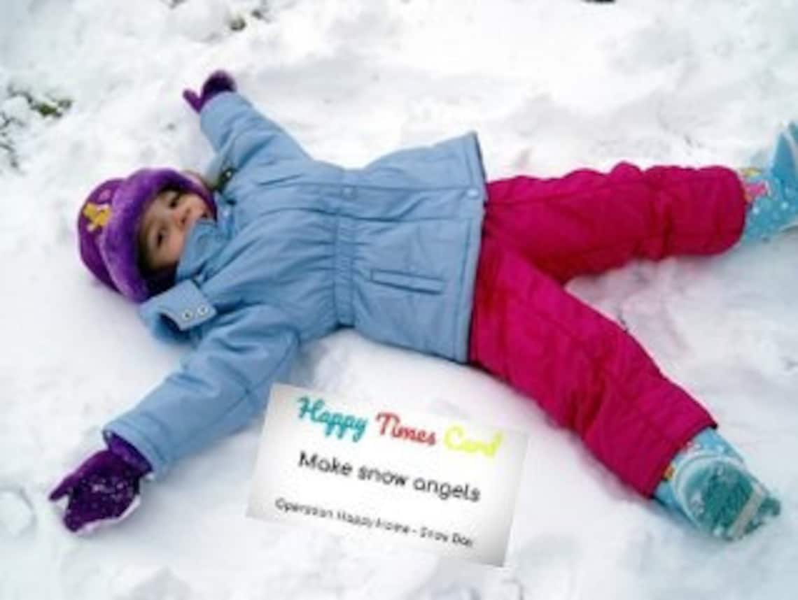 Snow Day Happy Times Cards, Family Activities Cards, Kids Activities ...