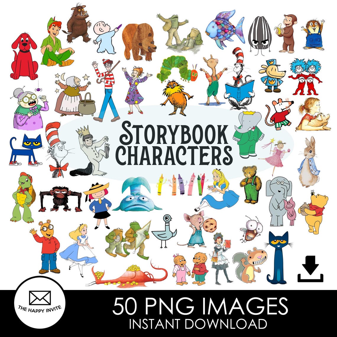 Storybook Characters Clipart Images PNG Children's Book Bundle Set ...