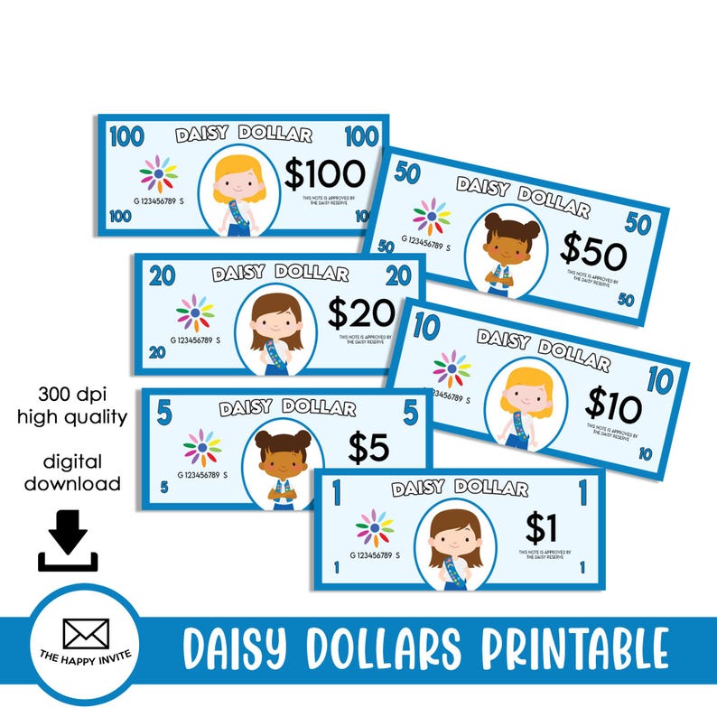 Daisy Dollars Printable Troop Finance Lesson Digital Instant Download ...