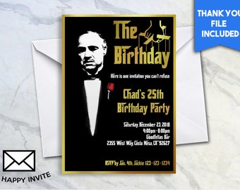 Mafia Party Invitation - Etsy UK