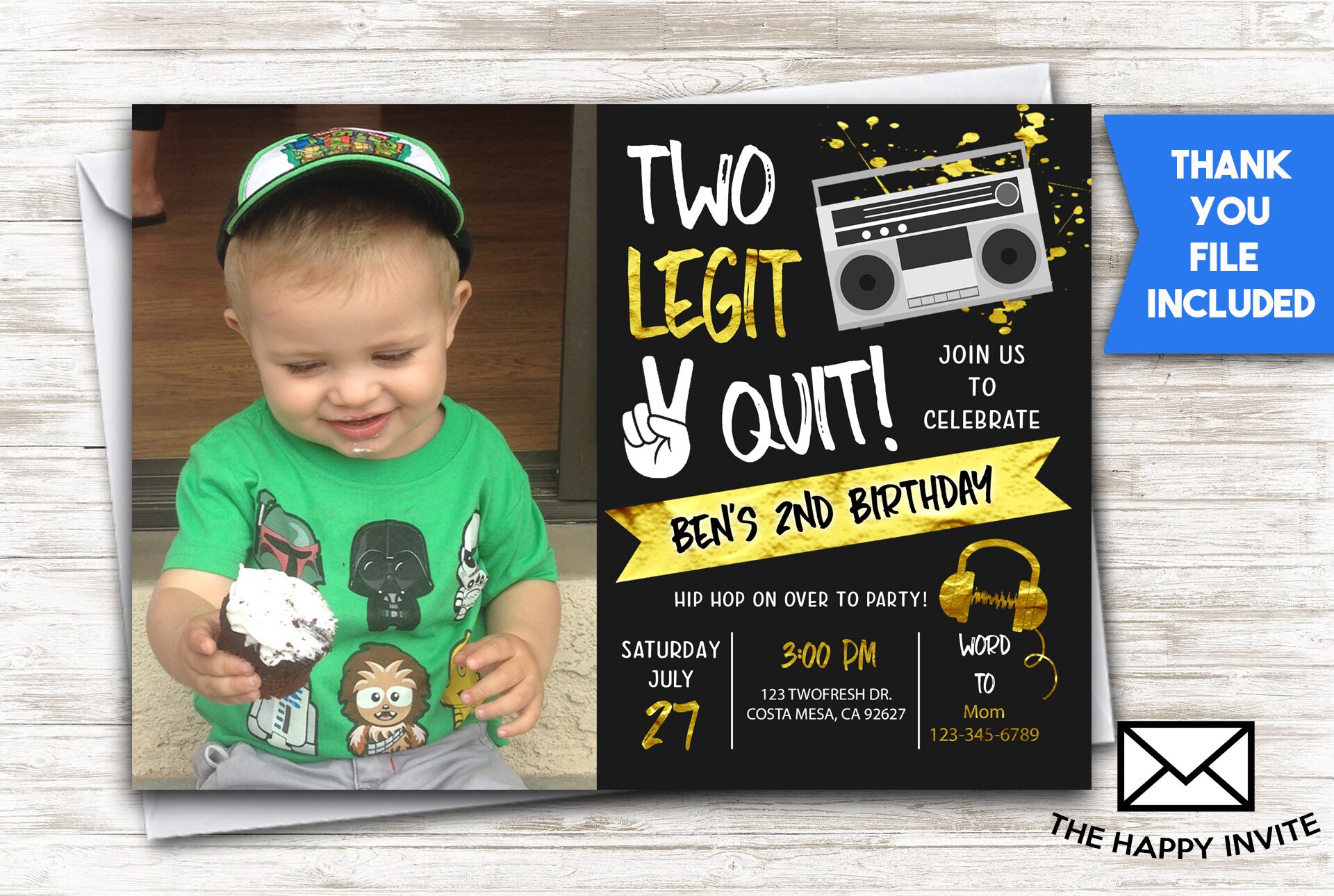 Godfather Birthday Invite Invitation 5x7 Digital Personalized Man's ...