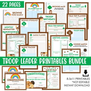 Brownie Leader Bundle Digital Printable Organizer Scout Set Instant ...