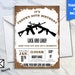 Men's Birthday Invite 5x7 Digital Personalized Gun Range AR15 AK47 Gun ...