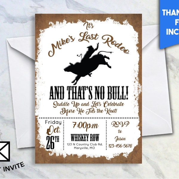 Western Bachelor Invite - Etsy